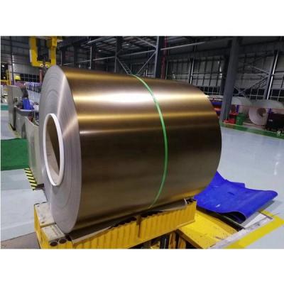 China INOX Color Stainless Steel Coil Cold Rolled 201 304 430 8K Mirror Golden for sale