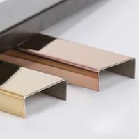 China 304 8mm 12mm Stainless Steel Tile Trim Edge Titanium U Shaped SS Profile for sale