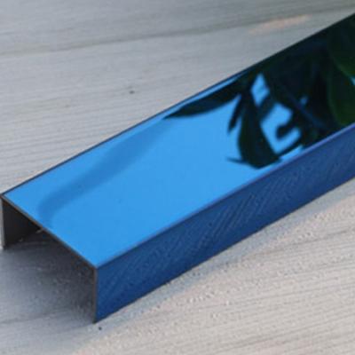 China AISI 8K Stainless Steel U Profile L Shaped JIS Ceramic Tile Trim For Wall Decoration for sale
