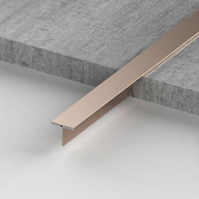 China Colored Hairline Stainless Steel Backsplash Edge Trim T Channel 0.5mm 3mm SS 304 for sale