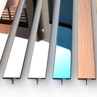 China 8K HL Stainless Steel Tile Trim Edge Square Colored For Interior Decoration for sale