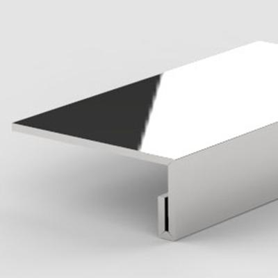 China 10mm 3m Polished Stainless Steel Tile Trim Floor Edge 304 316 L Shape for sale