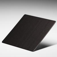 China 304 Hairline 316L Black Brushed Stainless Steel Sheet PVD Plated Elevator Decoration for sale