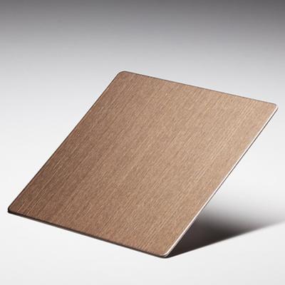 China 0.8mm 1500mm Stainless Steel Bronze Sheet Wall Panels 4x8 With Anti-Fingerprint Coated for sale
