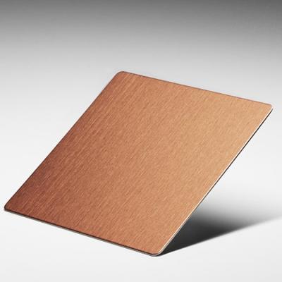 China 2438mm 3048mm Stainless Steel Decorative Sheet Rose Gold 304 4x8 For Kitchen Cabinet for sale