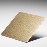 China 316 2mm 304 Stainless Steel Plate Sheet PVD Brushed Hairline Gold Coated for sale