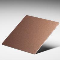 China 8K AFP Mirror Gold Stainless Steel Sheet AISI 304 Wine Red Sandblasted 4 X 8FT for sale