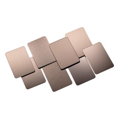 China 316L Embossed Decorative Stainless Steel Sheet Golden Mirror 201 304 316 ASTM for sale