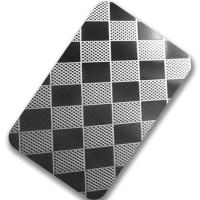 China 2mm Embossed Stainless Steel Sheet Checkered 2000mm Hairline 304 316 Square Pattern for sale