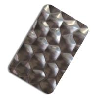 China PVD Coated Stamped Stainless Steel Sheet Small Plates 3D Pattern 304 316 1.2mm for sale