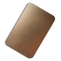 China 8K AFP Mirror Gold Stainless Steel Sheet AISI 304 Wine Red Sandblasted 4 X 8FT for sale