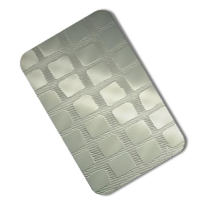 China 1500mm Embossing Stainless Steel Checkered Plate 201 304 Squares One Tex for sale