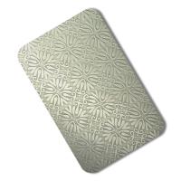 China JIS 304 Embossed Stainless Steel Sheet Kitchen Wall Panels 0.3mm - 3mm Flower Pattern for sale