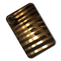 China AISI 304 Etched Stainless Steel Sheet 0.3mm - 3mm Colored Ti Coating for sale