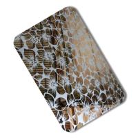 China 316 Etched Stainless Steel Sheet Plain 600mm - 1500mm Luxury Art Pattern Mirror for sale