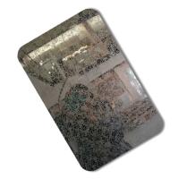 China 316 Etched Stainless Steel Sheet Plain 600mm - 1500mm Luxury Art Pattern Mirror for sale
