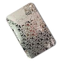China Acid Etched Thin Stainless Steel Plate 201 304 3048mm Slit Edge For Elevator Decoration for sale