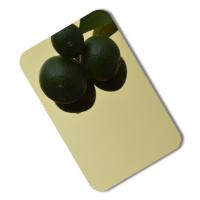China 316 316L Mirror Finish Stainless Steel Sheet PVD Gold Color  0.3 - 3mm for sale