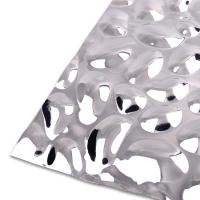 China JIS PVD Silver Water Ripple Stainless Steel Sheet 1219 X 2438mm Width Plate Mirror 304 for sale