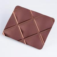 China 2mm 304 Custom Stainless Steel Plates 0.3mm - 3mm 410 430 Honeycomb Pattern Pink for sale