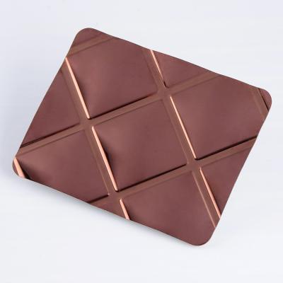 China ASTM 304 Stamped Stainless Steel Decor Sheet 2438mm 3048mm PVD Art Pattern for sale