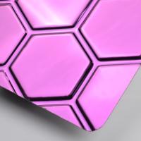 China 2mm 304 Custom Stainless Steel Plates 0.3mm - 3mm 410 430 Honeycomb Pattern Pink for sale