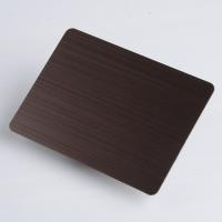 China 0.8mm 1500mm Stainless Steel Bronze Sheet Wall Panels 4x8 With Anti-Fingerprint Coated for sale