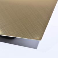 China 1mm 1.2mm Brushed Stainless Steel Sheet Metal 316L 430 Golden Cross Vibration Hairline for sale