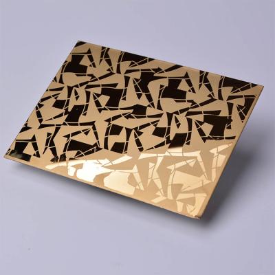 China 6k 8k Stainless Steel Decorative Sheets Etched 430 0.5mm Decorative Metal Sheets for sale