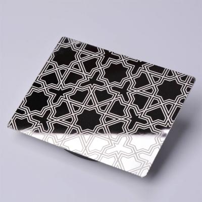 China 8K Mirror Glossy Etched Stainless Steel Sheet 316L 304 Cold Rolled 4 X 8FT for sale