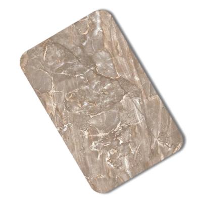 China 304 1000mm Brushed Stainless Steel Panel Laminated Marble Patten For Washroom Cabinet for sale