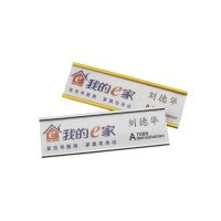 China Custom Reusable Magnetic Name Tags Name Badge With Insert Name Paper Supplier for sale