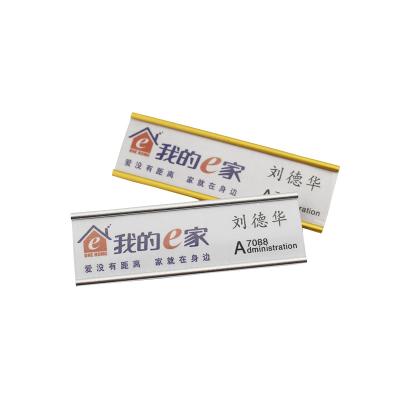 China Custom Reusable Magnetic Name Tags Name Badge With Insert Name Paper Supplier for sale