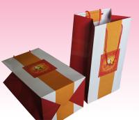 China custom promotion luxury paper bag with clear PET/ PVC window factory for sale