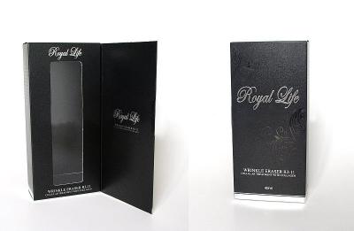 China custom personalized printing paper packaging box with door colosed and PVC / PET window for sale