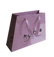 China custom cheap paper bags packaging wholesale with satin ribbon handle factory for sale