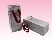 China custom printed paper tote bags wholesale with window supplier for sale
