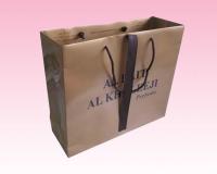 China custom mini brown paper packaging bags with paper twist handles factory for sale