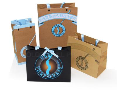 China custom brown craft paper gift bags packaging making manufacturer for sale