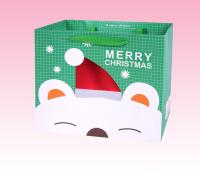 China custom promotion Christmas paper carrier bags printing manufacturer for sale
