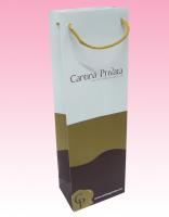 China custom colored paper shopping bags in retail supplier for wine bottle for sale