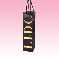 China custom colored paper shopping bags in retail supplier for wine bottle for sale