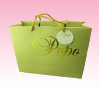 China custom green paper T-shirt bag packing company for sale shenzhen for sale