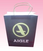 China printing recyclable brown craft paper bag packaging with paper twist handles supplier for sale