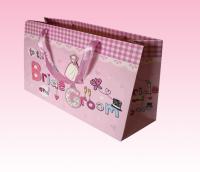 China custom Luxury paper gift Shopping Bag printing with satin ribbon manufacturer for sale