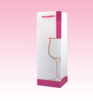 China custom white cosmetic paper bag packaging supplier with cotton handles for sale