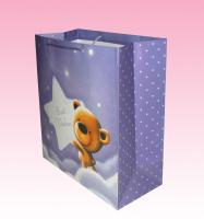 China custom colored advertising paper carry bag with artwork printing for sale