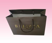 China custom luxury paper packaging bags with hot stamping embossed logo manufacturer for sale