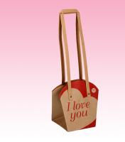 China customized wholesale brown paper bag manufacturer with flat paper handles for sale