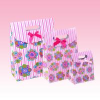 China custom pink paper bags with round die cutting handle manufacturer for sale